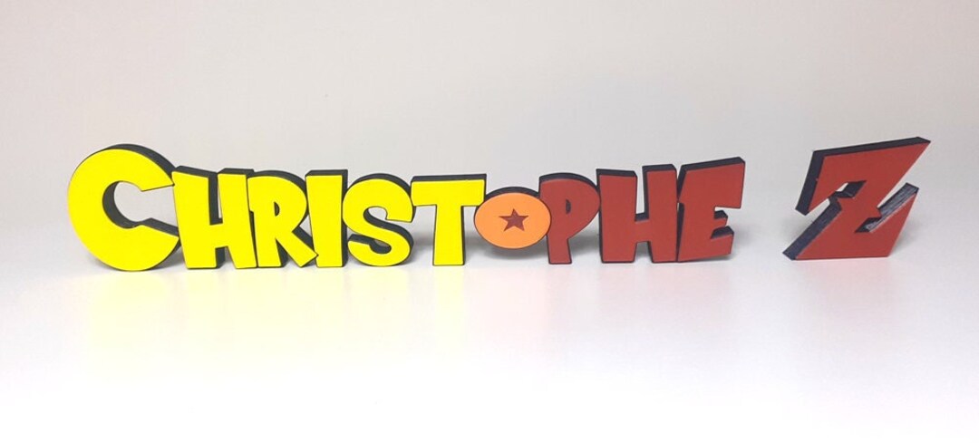 Custom Text in Dragon Ball Style, 3D Printed - Etsy