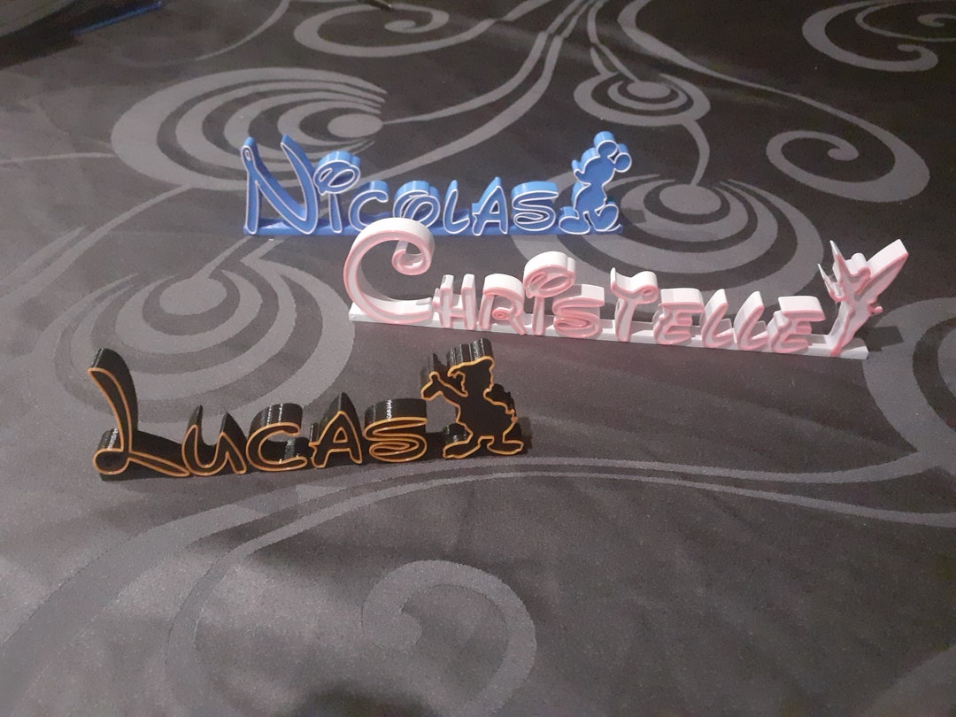 Walt Disney Custom Text With Color Outline - Etsy