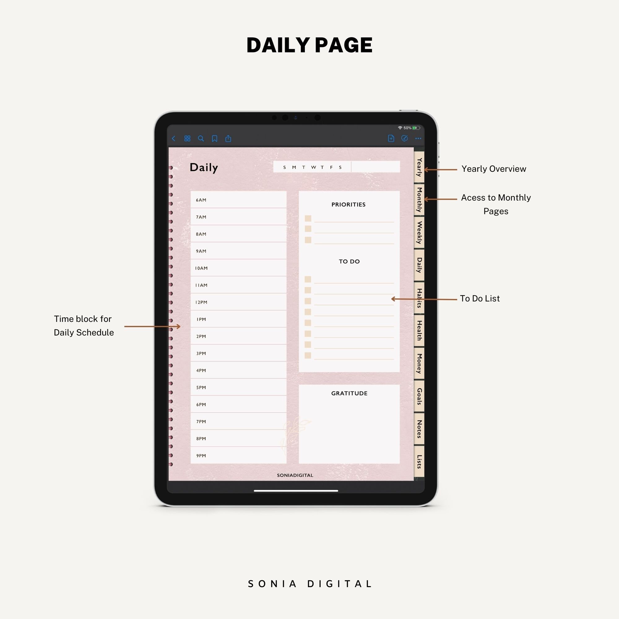 Digital Planner, Goodnotes Planner, Undated Digital Planner ...