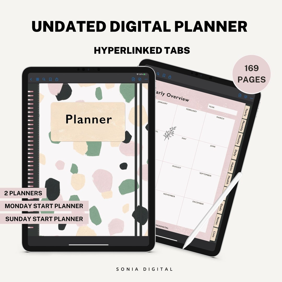 Digital Planner, Goodnotes Planner, Undated Digital Planner ...