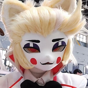 Lucifer Morningstar Hazbin Hotel Kigurumi Fur Head, Cute Furry Mask ...