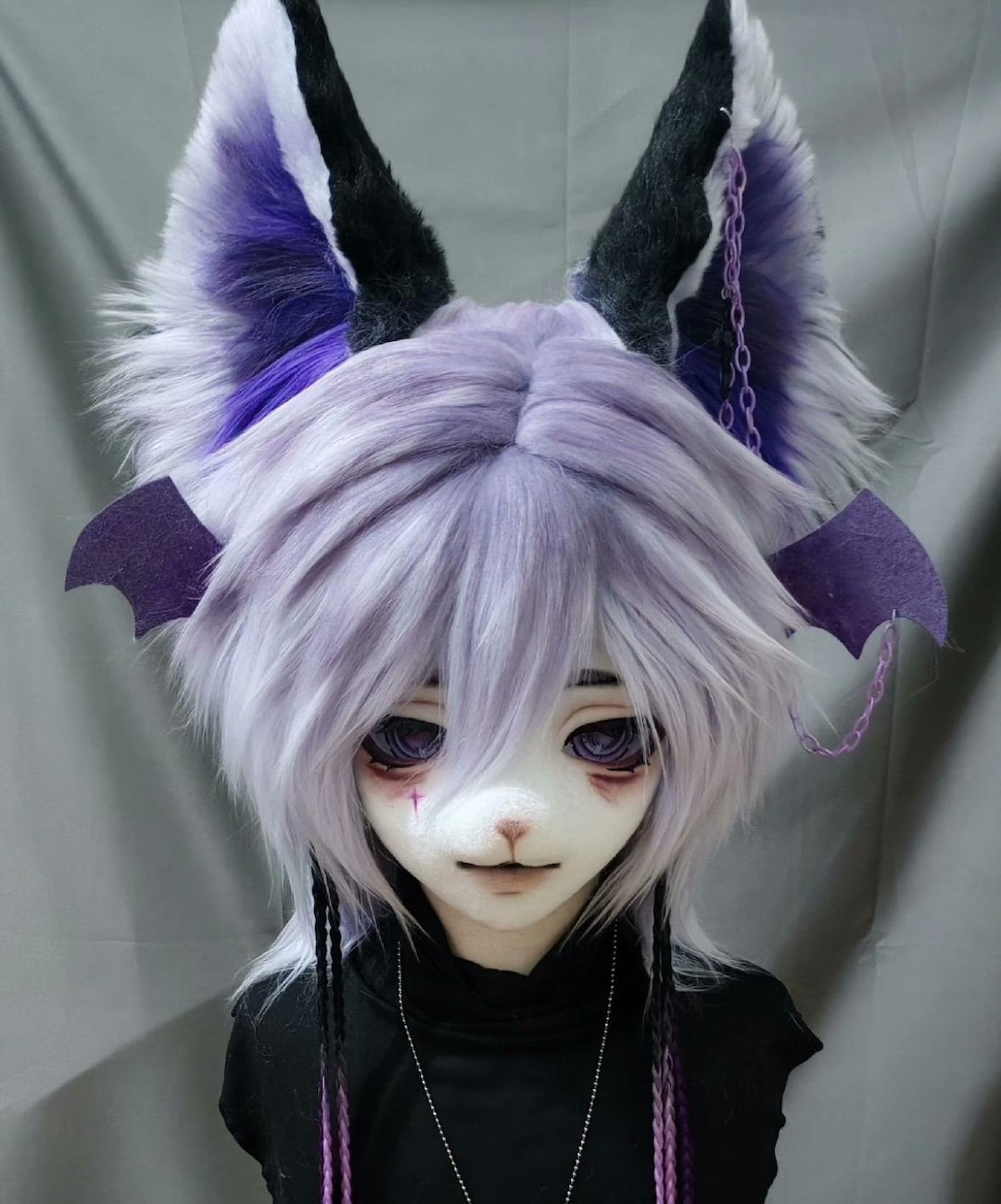 Kigurumi Furry Head,gothic Style Furry Mask Head, Y2K Fursuit Cos, New ...