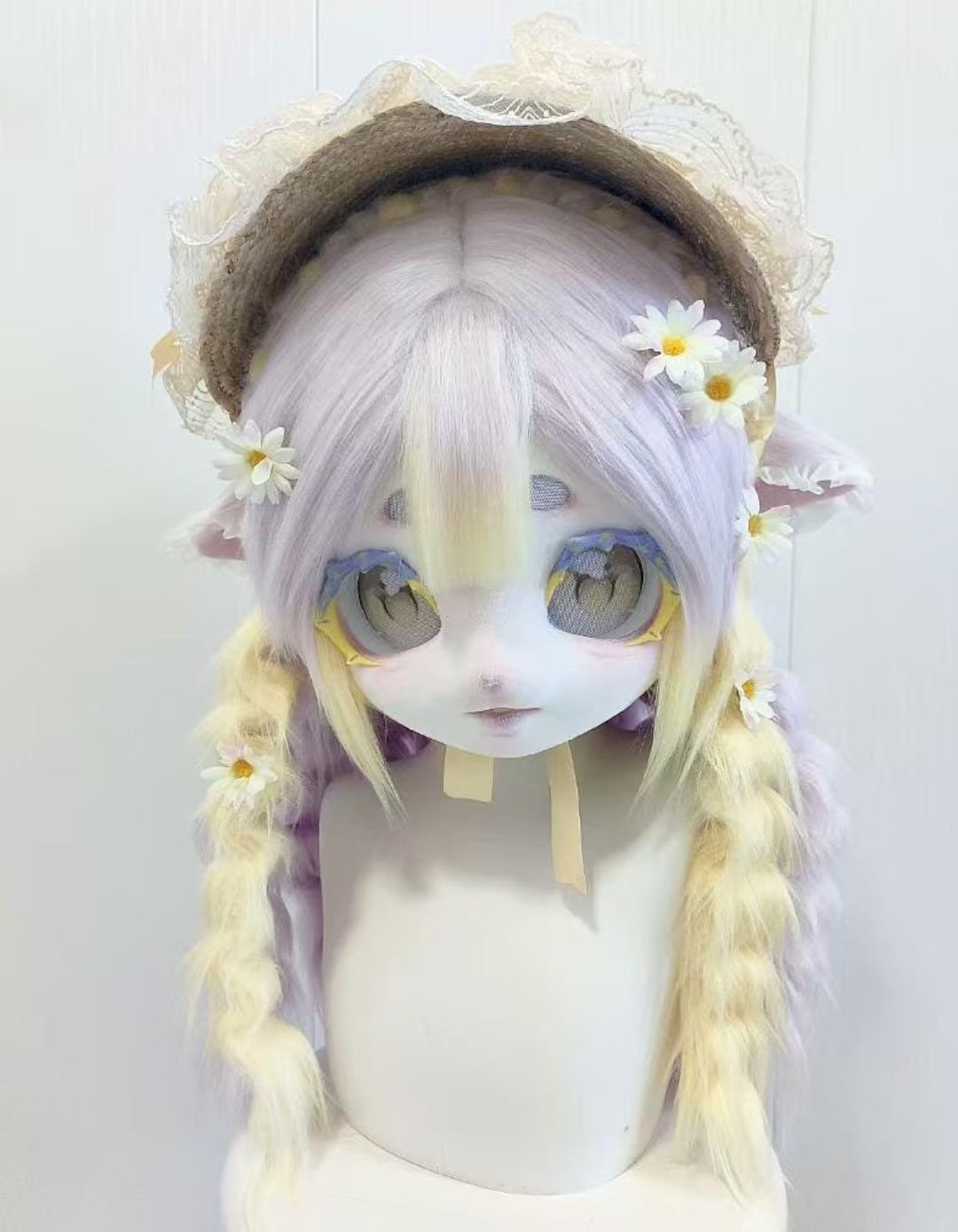 Kigurumi Furry Head,pastoral Style Sheep Furry Mask Head, Y2K Fursuit ...