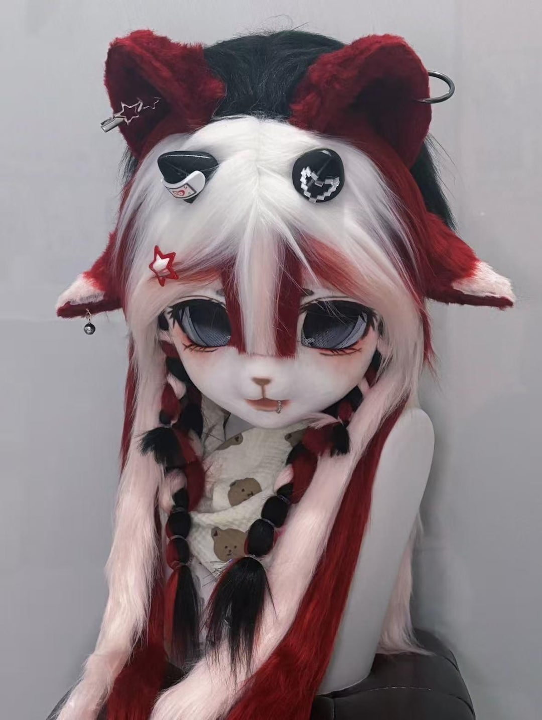 Kigurumi Furry Head, Cute Furry Mask Head, Fur Cos, New Fur Suit Head ...