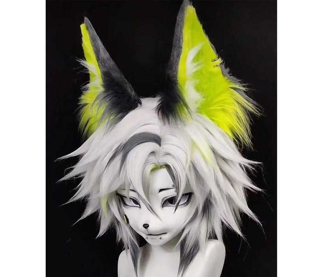 Kigurumi Furry Head, Cute Furry Mask Head, Fur Cos, New Fur Suit Head ...