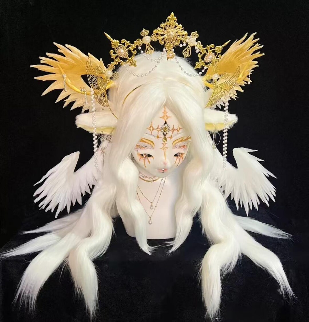 Kigurumi Furry Head Radiant Goddess Furry Mask Head, Y2K Fursuit Cos, New Furry Suit Head, the ...