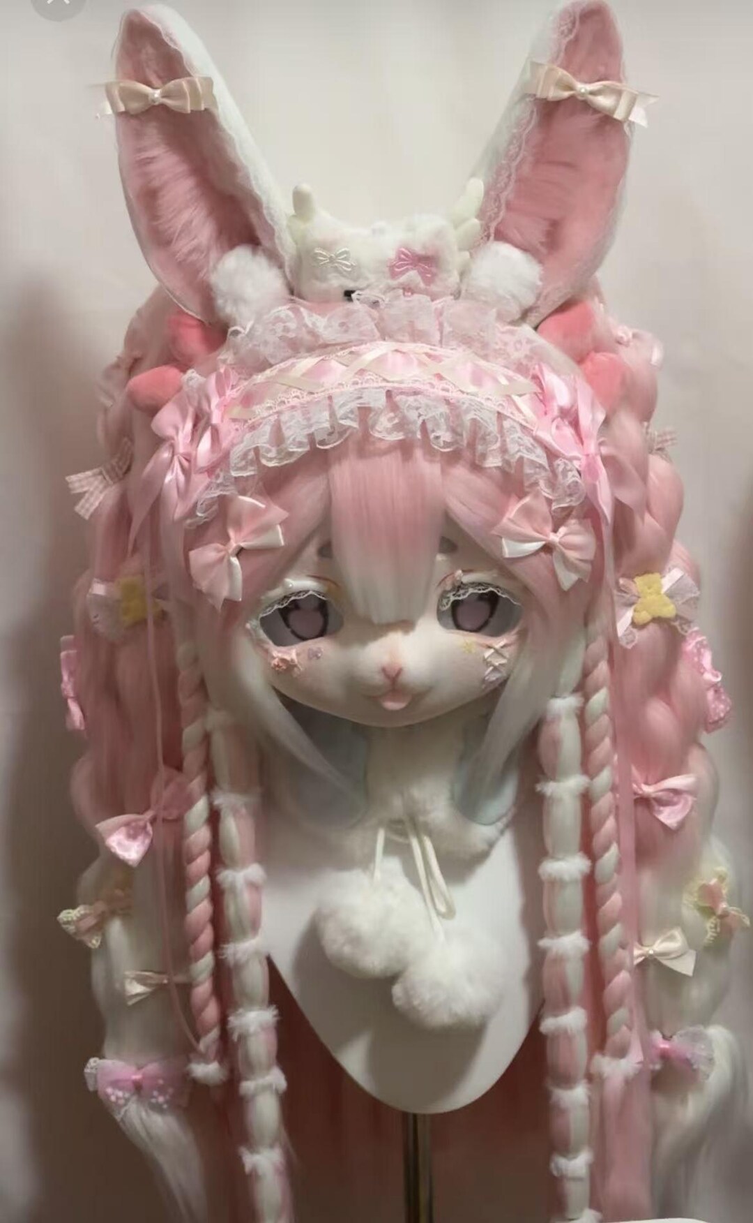 Pink Cat Princess Kig Fursuit Head Furry Fursona Fantasy Creatures ...
