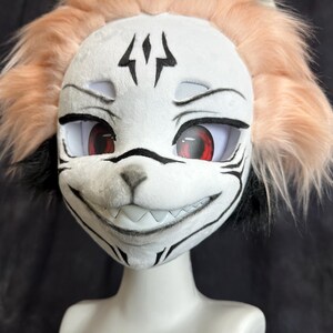 Jujutsu Kaisen Yuji Itadori Kigurumi Fur Head, Cute Furry Mask Head ...