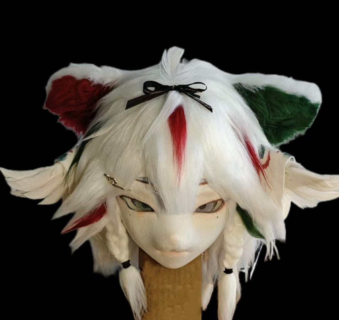 Kigurumi Furry Head, Cute Furry Mask Head, Fur Cos, New Fur Suit Head ...