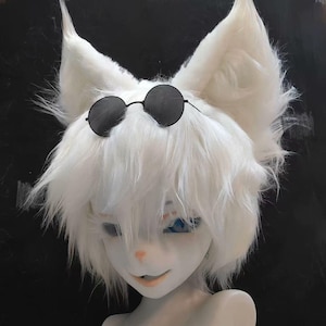 Jujutsu Kaisen Satoru Gojo Kigurumi Fur Head, Cute Furry Mask Head ...