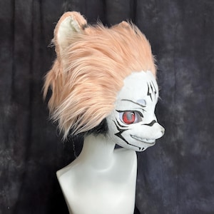 Jujutsu Kaisen Yuji Itadori Kigurumi Fur Head, Cute Furry Mask Head ...