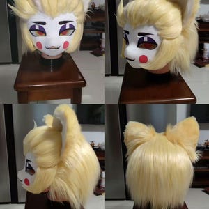 Lucifer Morningstar Hazbin Hotel Kigurumi Fur Head, Cute Furry Mask ...