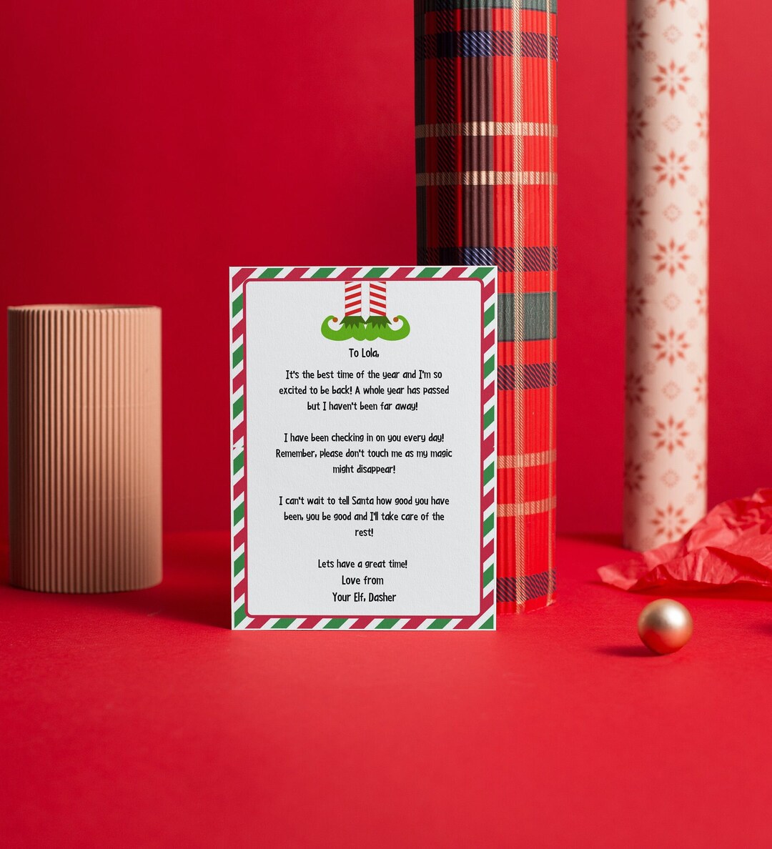 Printable Editable Elf Arrival Im Back Letter / Elf Shelf / Canva ...