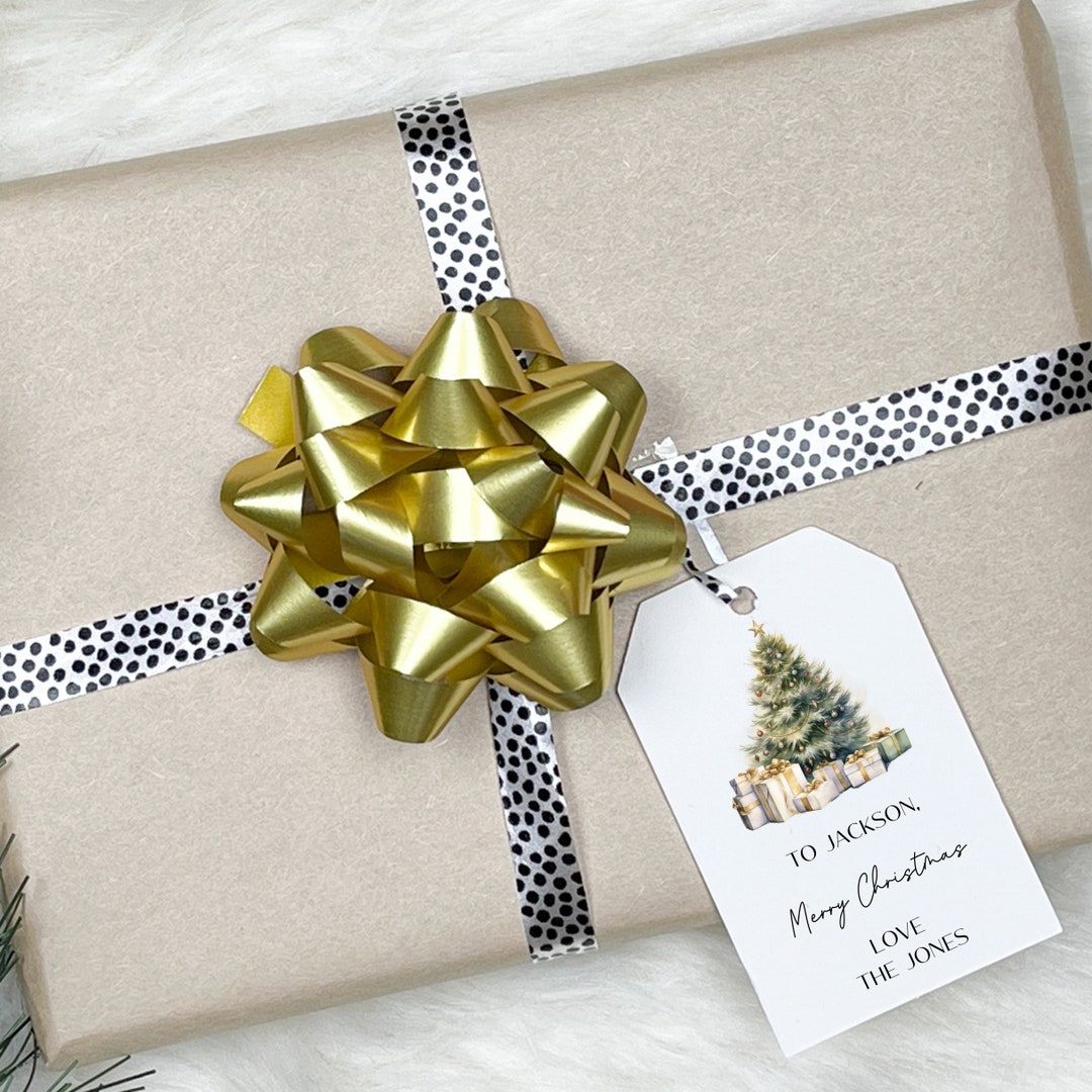 Editable Printable Christmas Tree Gift Tag Template / Santa Gift Tags ...