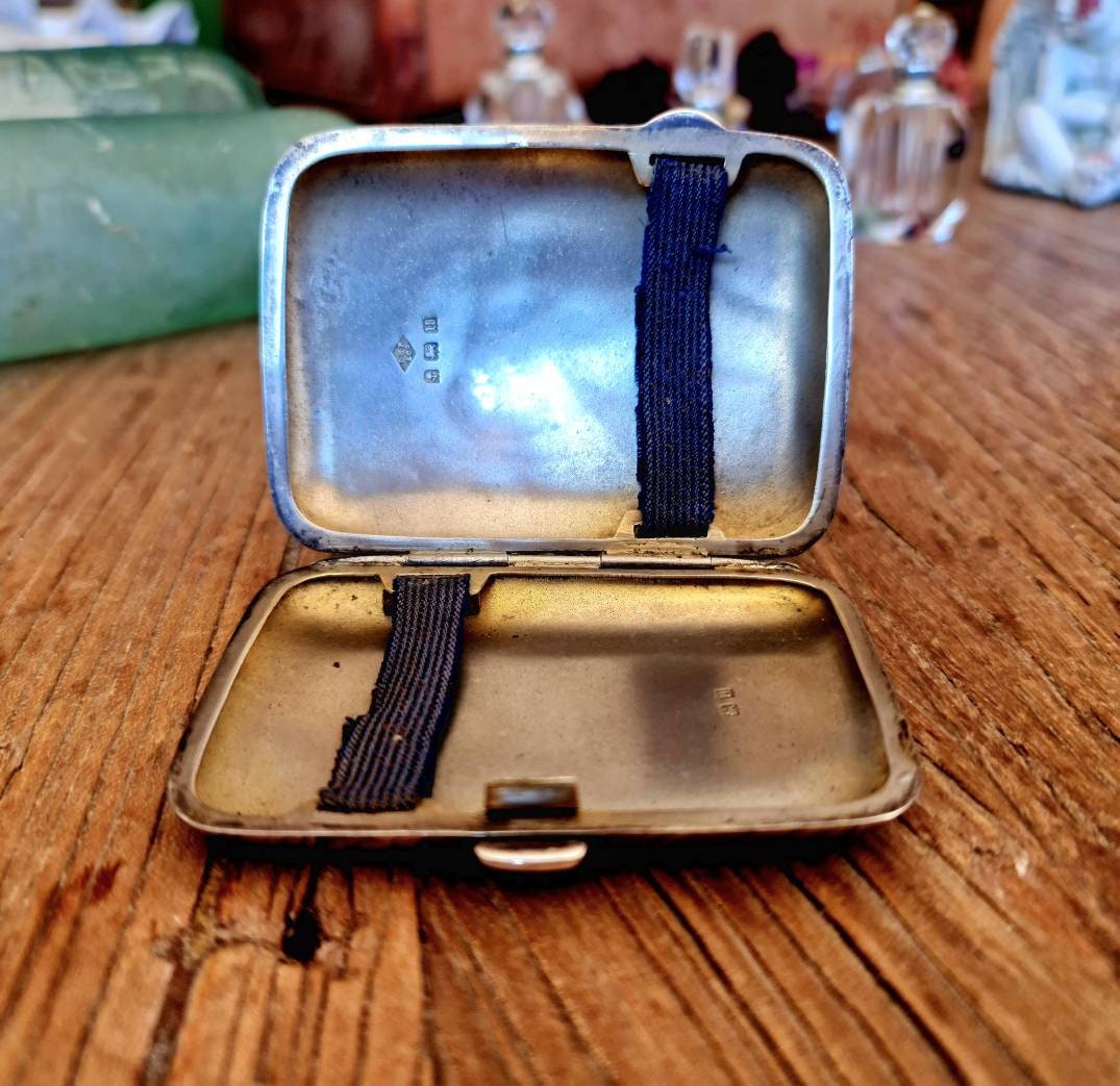 Antique Sterling Silver Cigarette Case Hallmarked: - Etsy