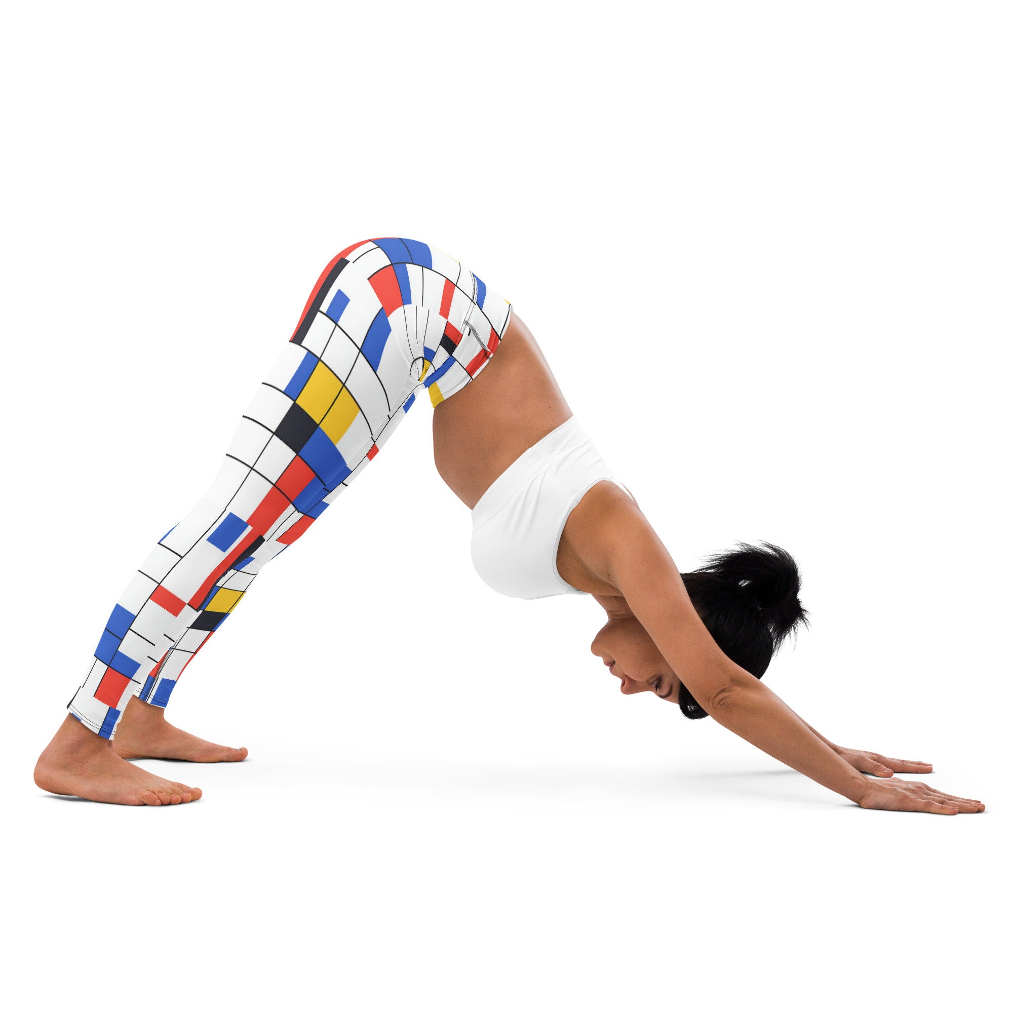 Yoga Leggings / Piet Mondrian AI Created Design 06/24 / Art Lover's ...