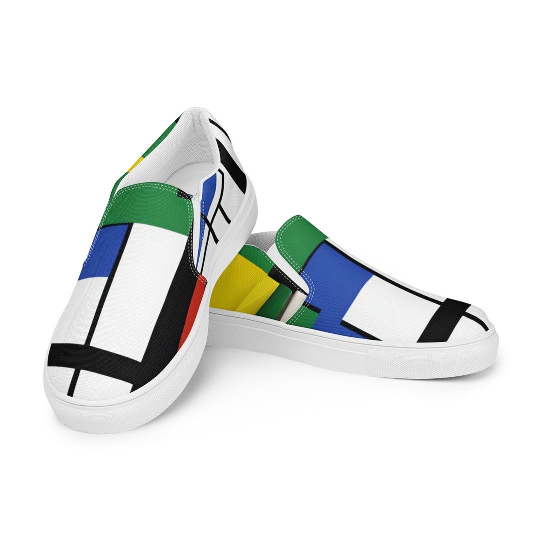 Piet Mondrian Shoes / Mondrian Women’s Slip-on Canvas Shoes / Ai Design ...