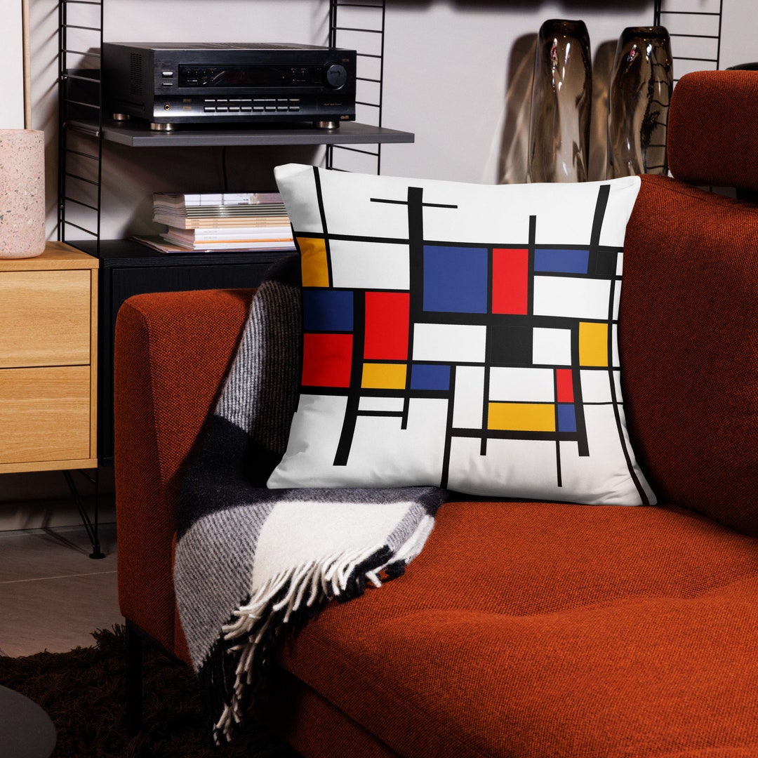 Mondrian Basic Pillow / Piet Mondrian Pillow / Birthday Gift / Gift for ...