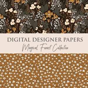 Magical Forest Collectcion Digital Papers - Commercial Use - Scrabook ...