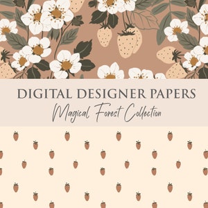 Magical Forest Collectcion Digital Papers - Commercial Use - Scrabook ...