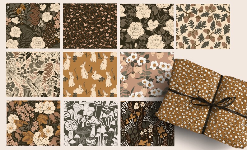 Magical Forest Collectcion Digital Papers - Commercial Use - Scrabook ...