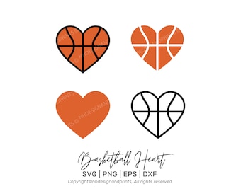 Basketball Heart SVG Files Basketball SVG Cut Files Basketball Love ...