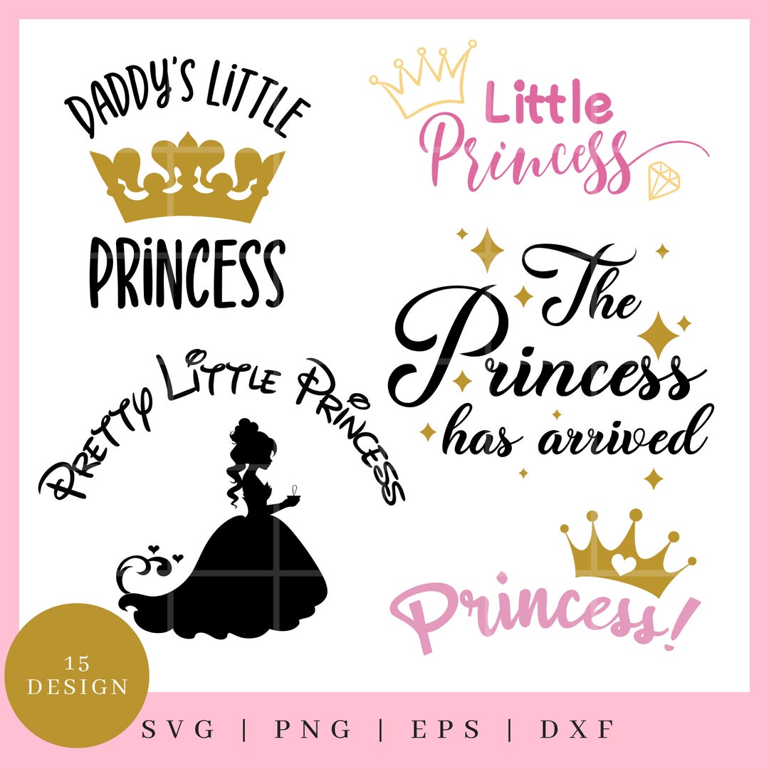 Paquete SVG de niña pequeña princesa svg citas de princesa - Etsy México