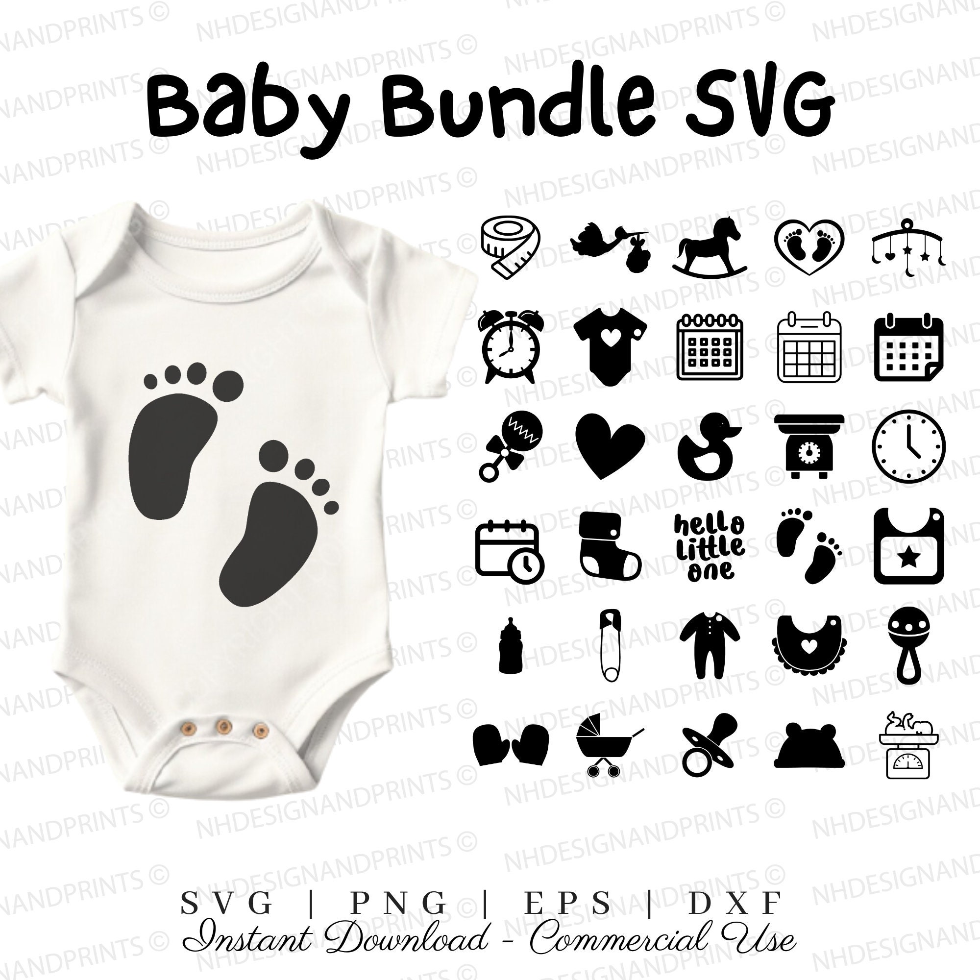 Bebé SVG Bundle / Baby Shower SVG / Newborn SVG Bundle / Anuncio de ...