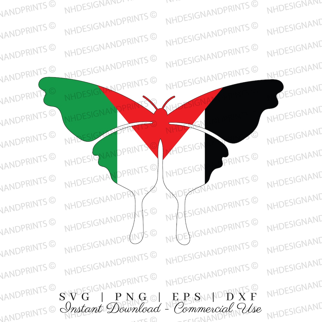 Palestine Butterfly SVG, Palestine Svg, Gaza Free Svg, Vinyl Transfer ...