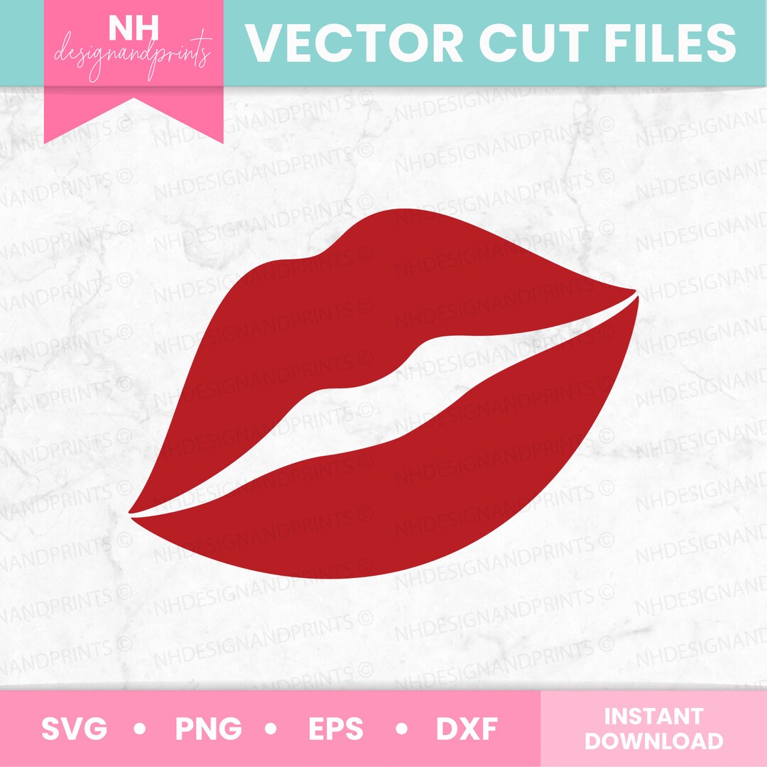 Lips Svg, Red Lips Svg, Kiss Svg, American Lips Svg, Kiss Design, Cricut and Silhouette - Etsy