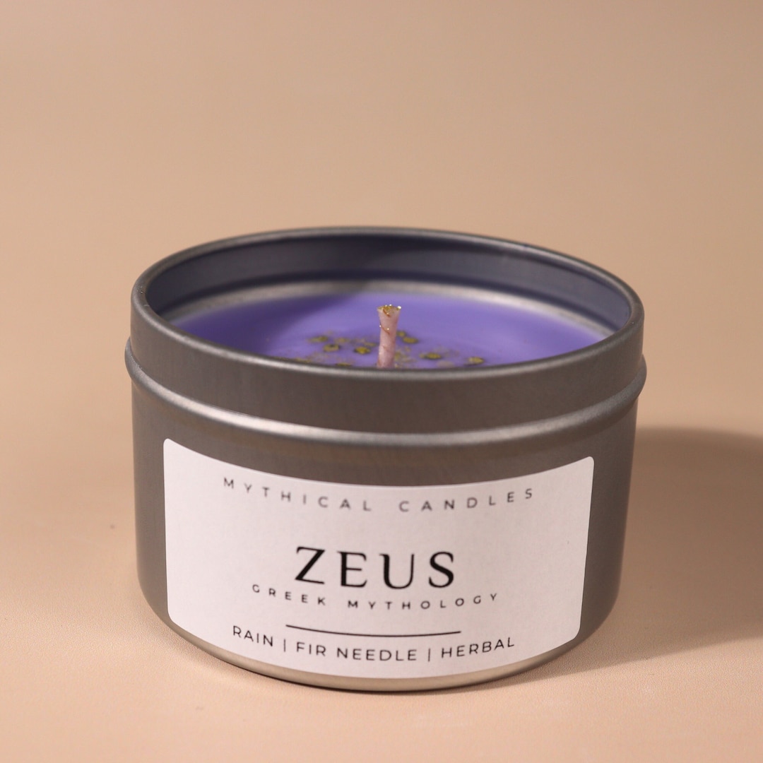 Zeus | Greek Mythology | Soy Wax Candle | Rain Water - Etsy