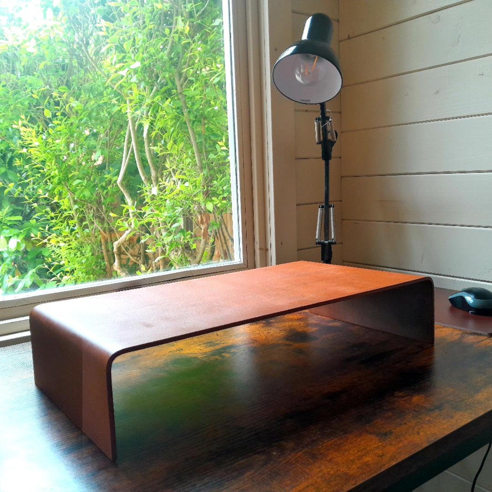 Corten Steel Monitor Stand, Laptop Stand , Metal Monitor Stand , Desk ...