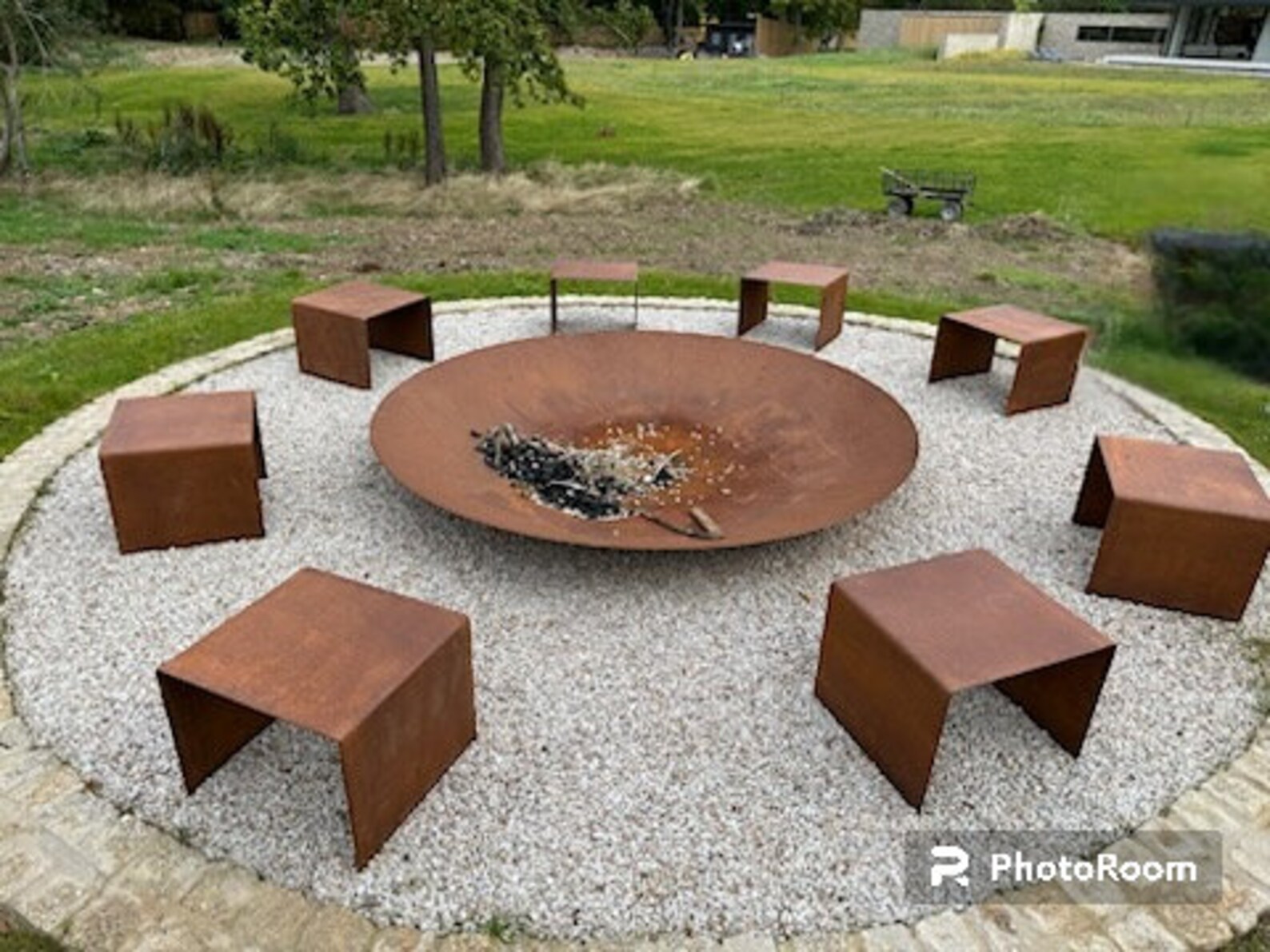 Corten Steel Stool, Corten Side Table , Corten Steel Lamp Table , Steel ...