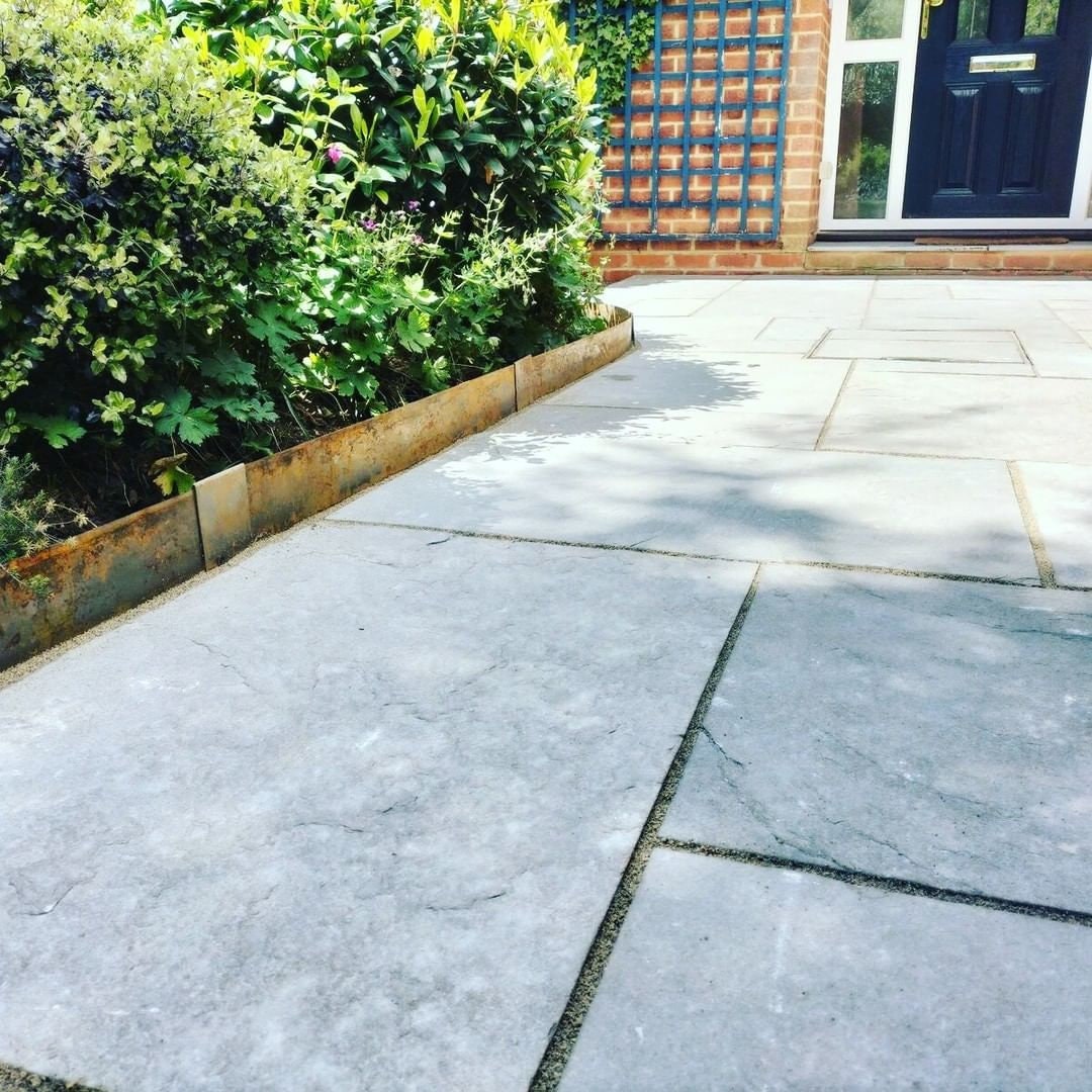 Corten Steel Lawn Edging, Rustic Garden Path Border, Made in England ...