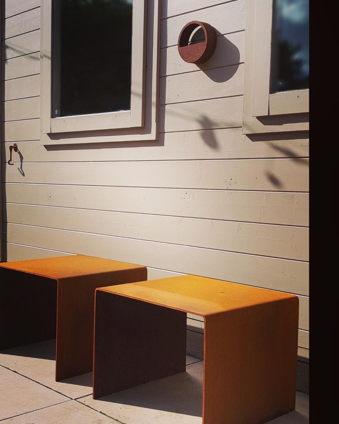 Corten Steel Stool, Corten Side Table , Corten Steel Lamp Table , Steel ...