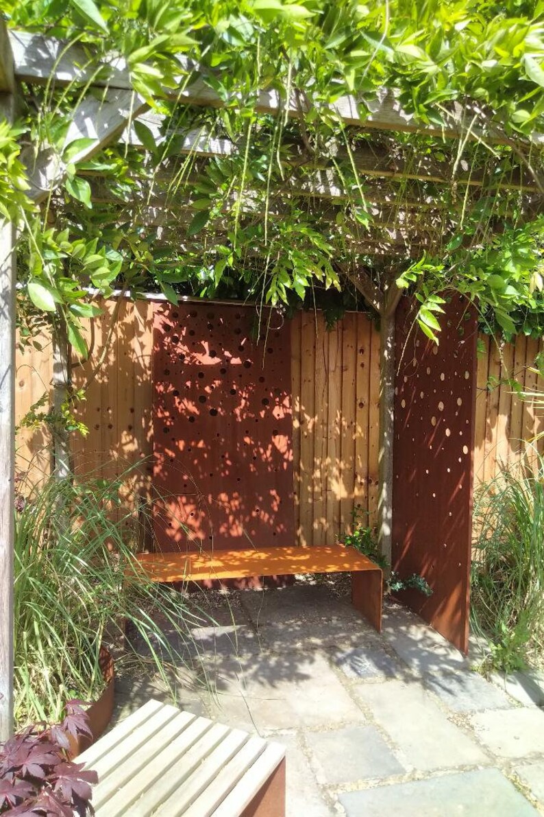 Corten Steel Bench Cor Ten Steel Bench Steel Bench Corten - Etsy