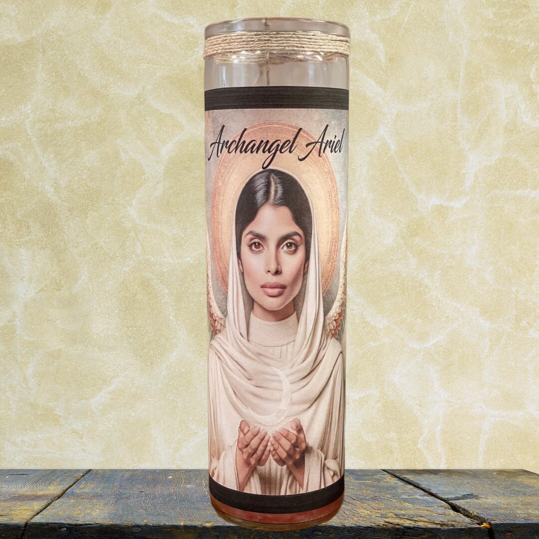Archangel Ariel Angel Candle | Healing, Harmony, Compassion - Etsy