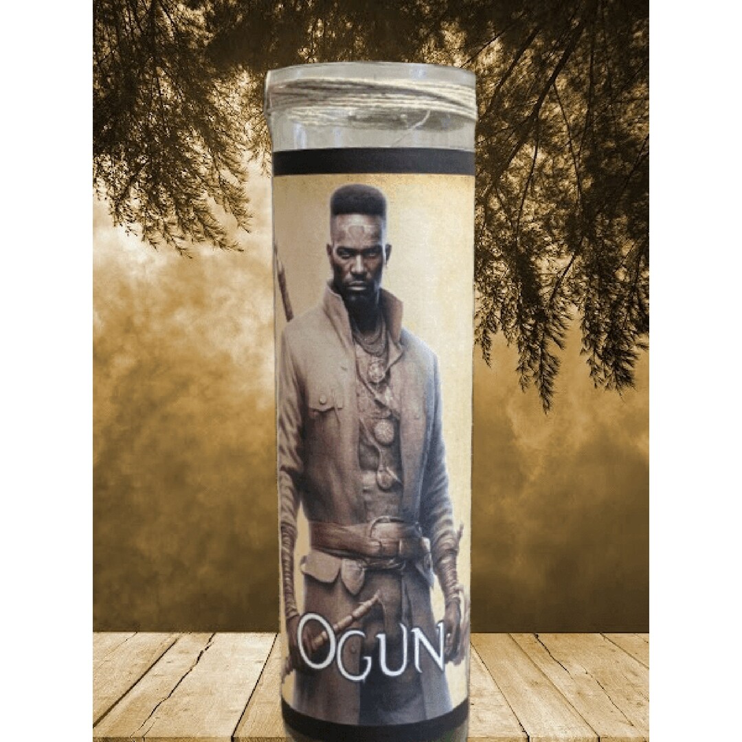 Ogun Fixed Orisha Candle the Ultimate Embodiment of Strength, Valor ...