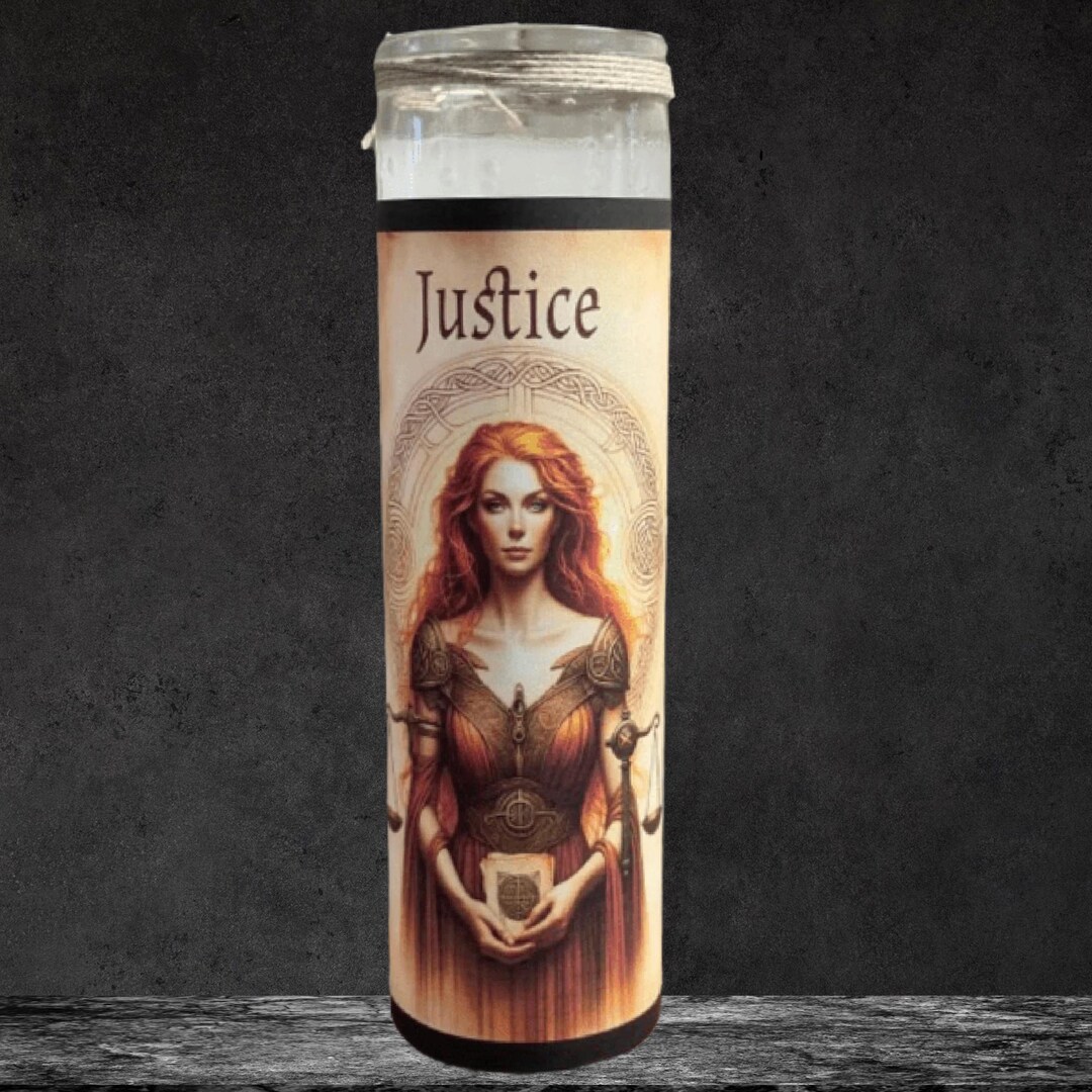 Justice Witchcraft Candle for Resolutions, Legal Matters, Court Rituals ...