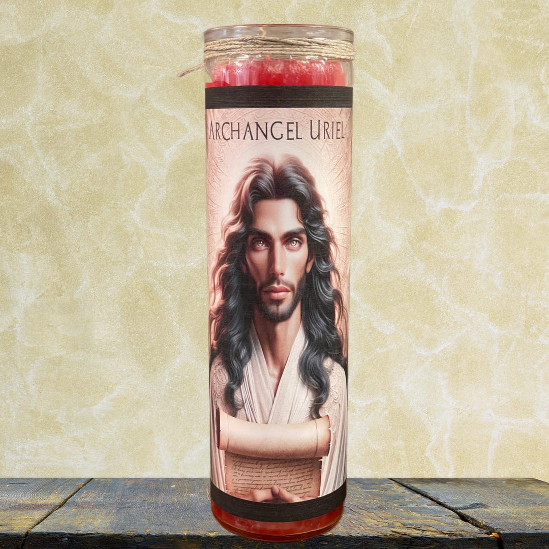 Archangel Uriel Angel Candle | Harmony, Peace, Hope - Etsy