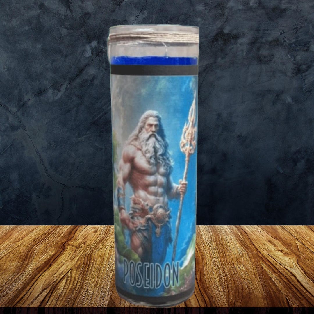 Poseidon Candle | for Inner Strength, Hidden Potentials, Powerful ...