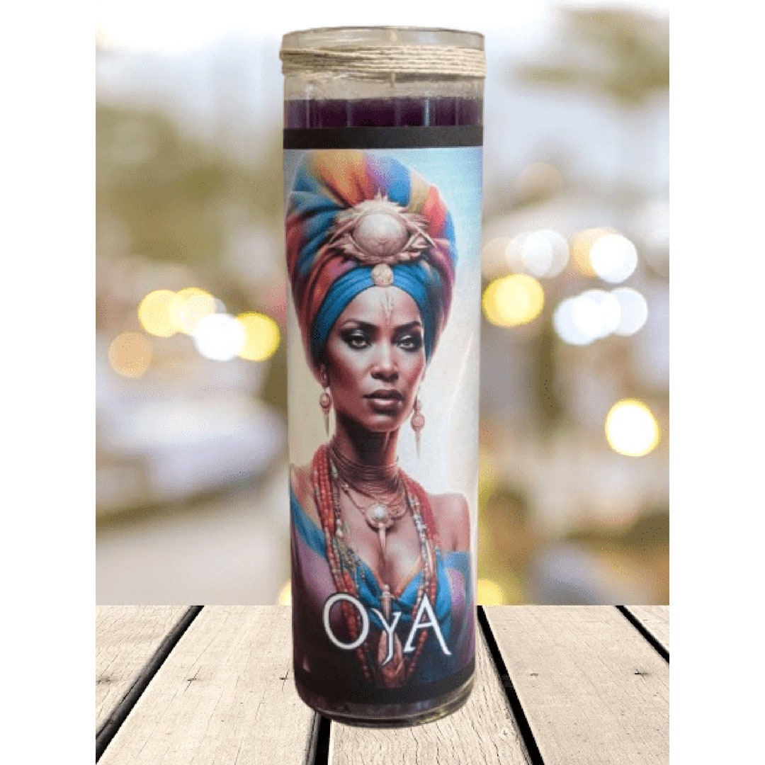 Oya Orisha Goddess Candle for Offerings, Altars and Spiritual Rituals ...