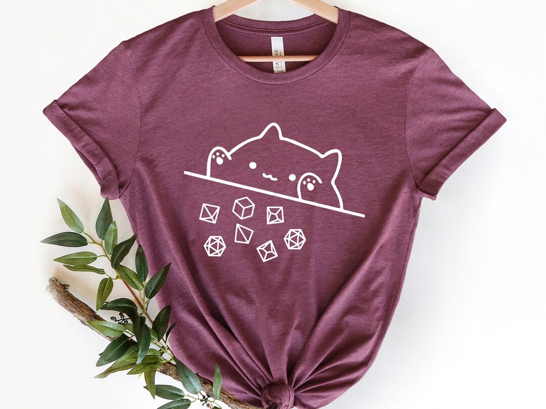 Cat Throwing Dice Shirt Dnd Dungeon Master Tabletop RPG Tabletop Games ...