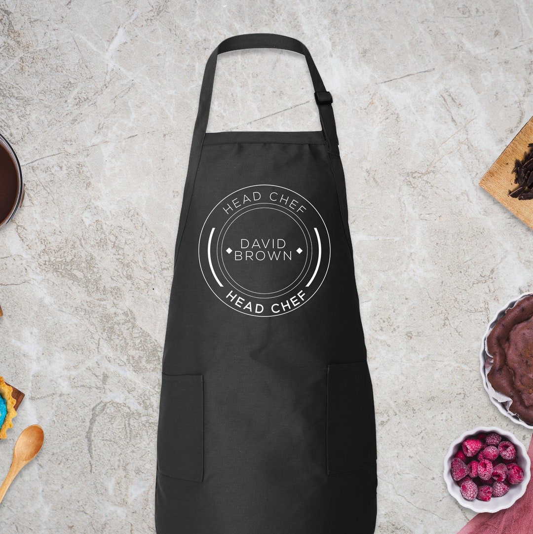 Minimalist Head Chef Personalized Apron - Baking Gift - Kitchen Gift ...