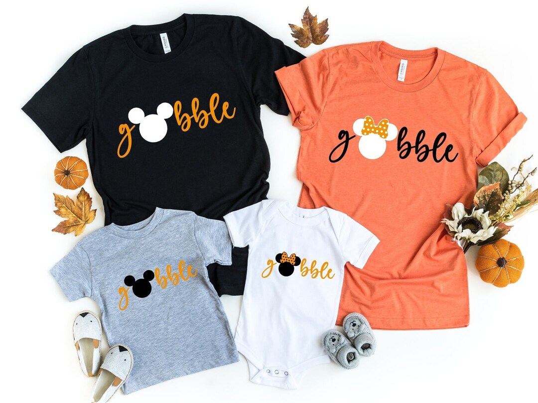 Disney Thanksgiving Family Shirt, Mickey Gobble Shirt, Thanksgiving ...