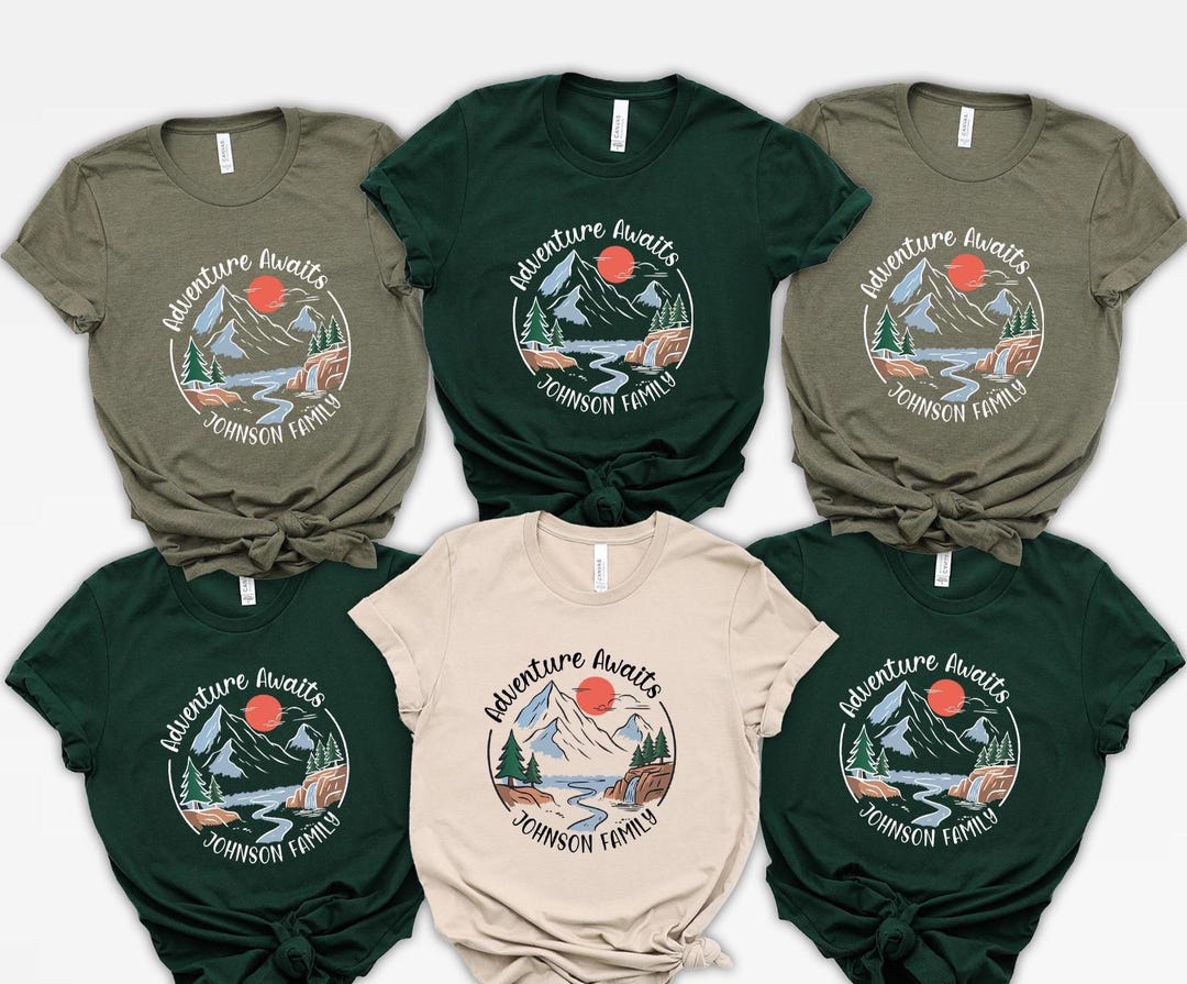 Custom Adventure Family Trip Shirts: Camping Vacation Mountain Tees - Etsy