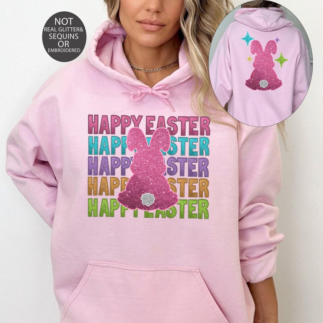 Happy Easter Shirt,faux Glitter Design,matching Easter Shirts, Cute ...