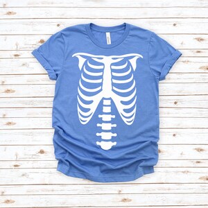 Halloween Skeleton Bones Rib Cage Shirt- Adult X Ray Costume Sleeve - Etsy