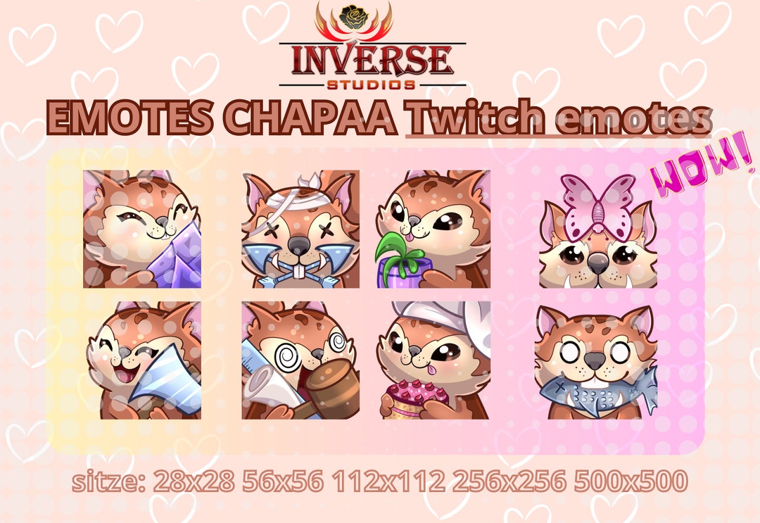 Twitch Emotes - Palia Chapaa Skills- Kawaii Cute Premade P2U for Twitch ...