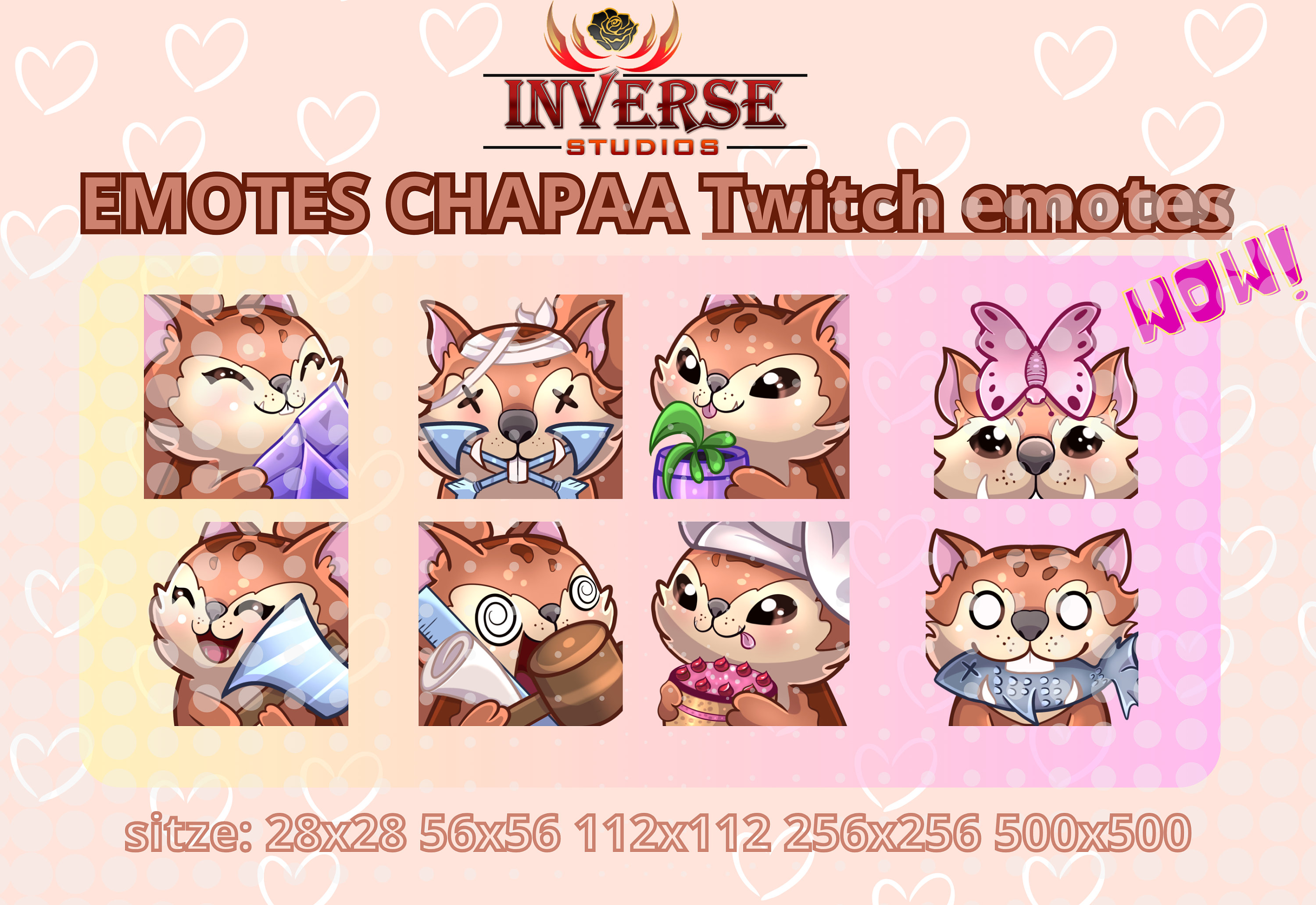 Twitch Emotes - Palia Chapaa Skills- Kawaii Cute Premade P2U for Twitch ...